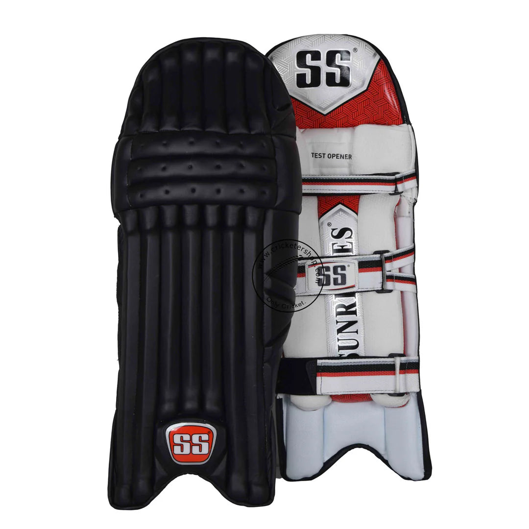 SS Test Opener Black Coloured Cricket Batting Leg Guard Pads Mens Size ...